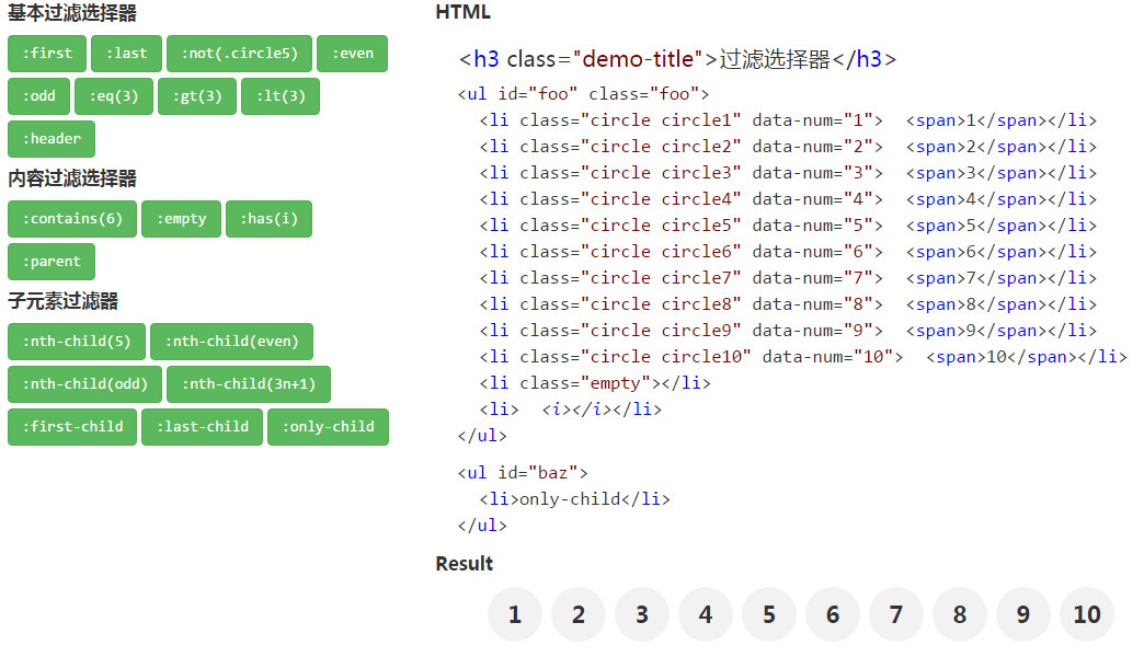 Jquery教程 Jquery过滤选择器jquery之家 自由分享jquery、html5、css3的插件库